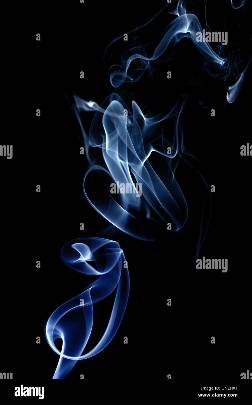 abstract blue smoke isolated Stock Photo - Alamy