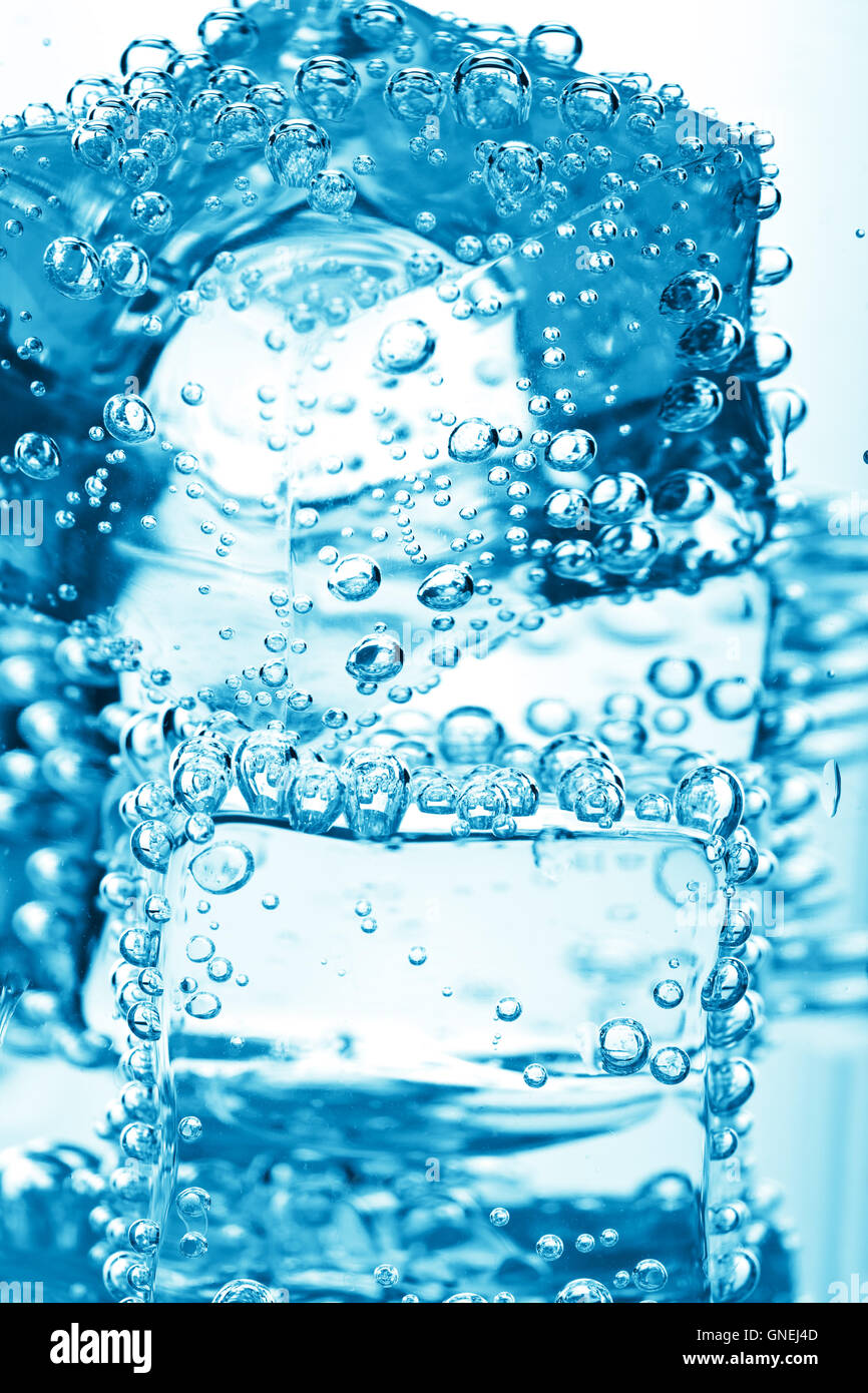 ice cube in water bubbles Stock Photo - Alamy