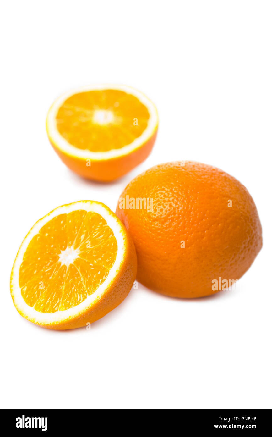 ripe oranges isolated Stock Photo - Alamy