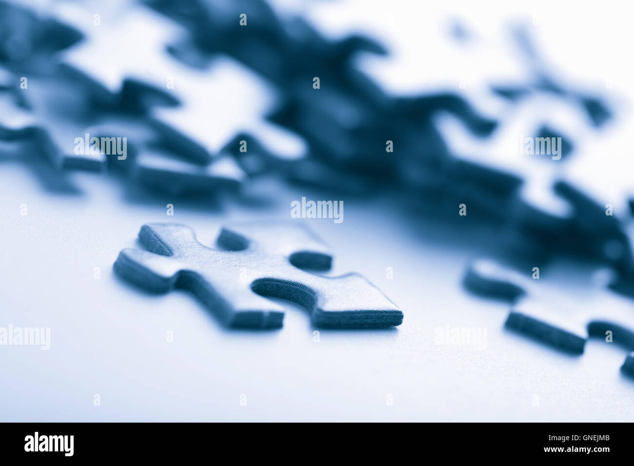 blue puzzle pieces Stock Photo - Alamy