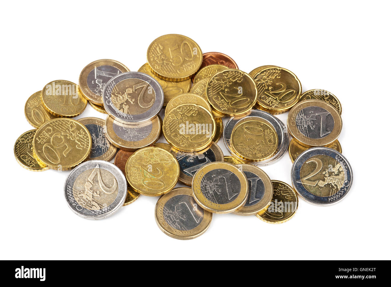 euro coins isolated Stock Photo - Alamy