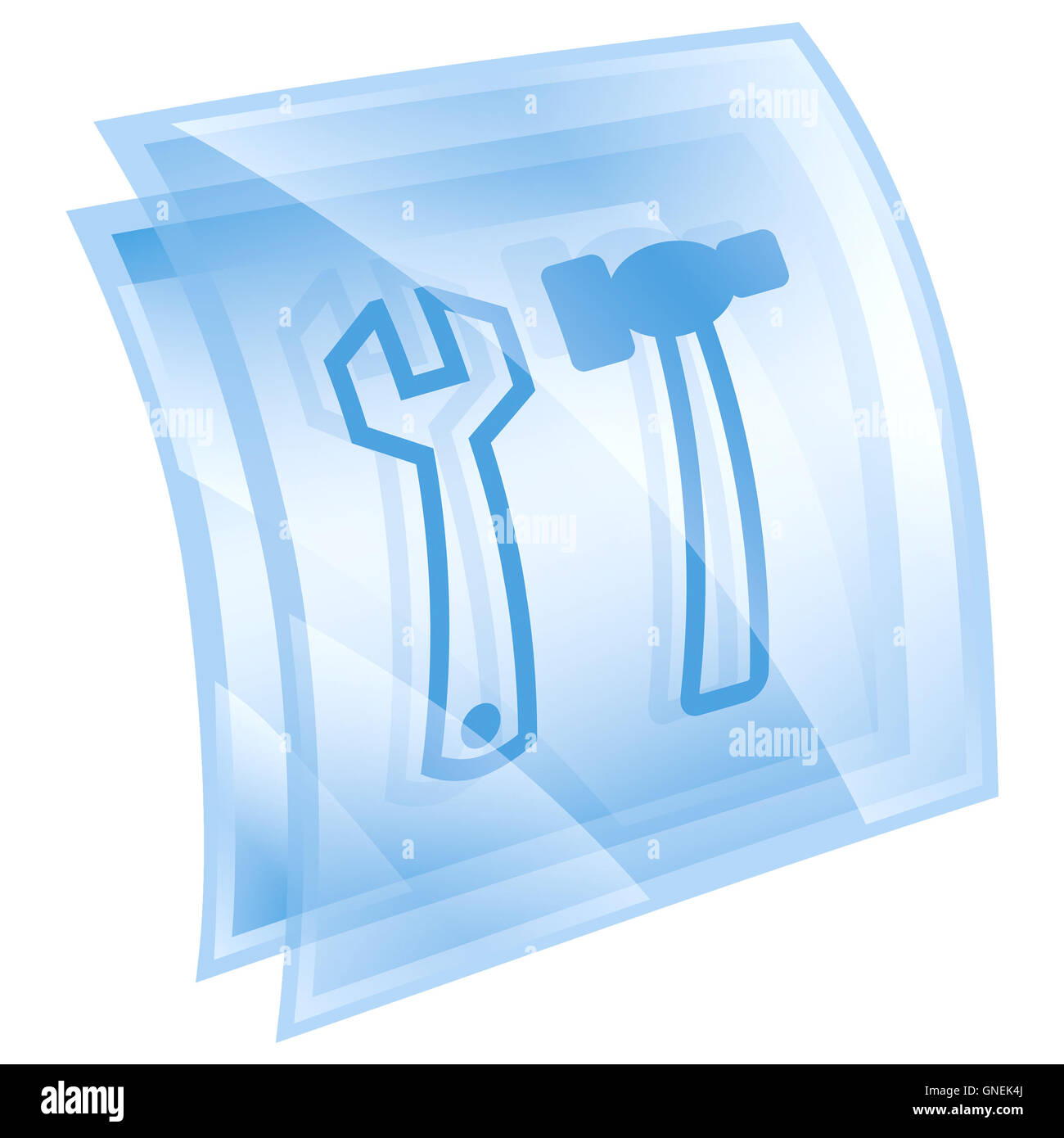 Wrench blue icon on Cut Out Stock Images & Pictures - Alamy