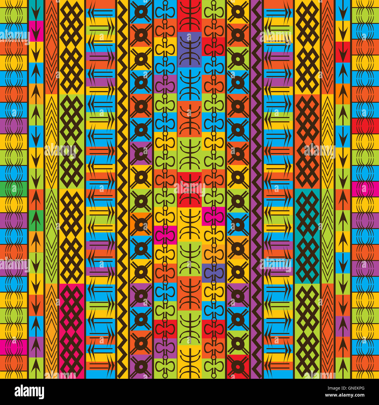 Colored texture with ethnic and geometric motifs Stock Photo - Alamy