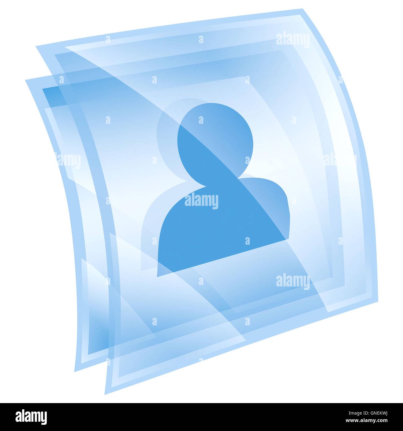 user icon blue, isolated on white background Stock Photo - Alamy