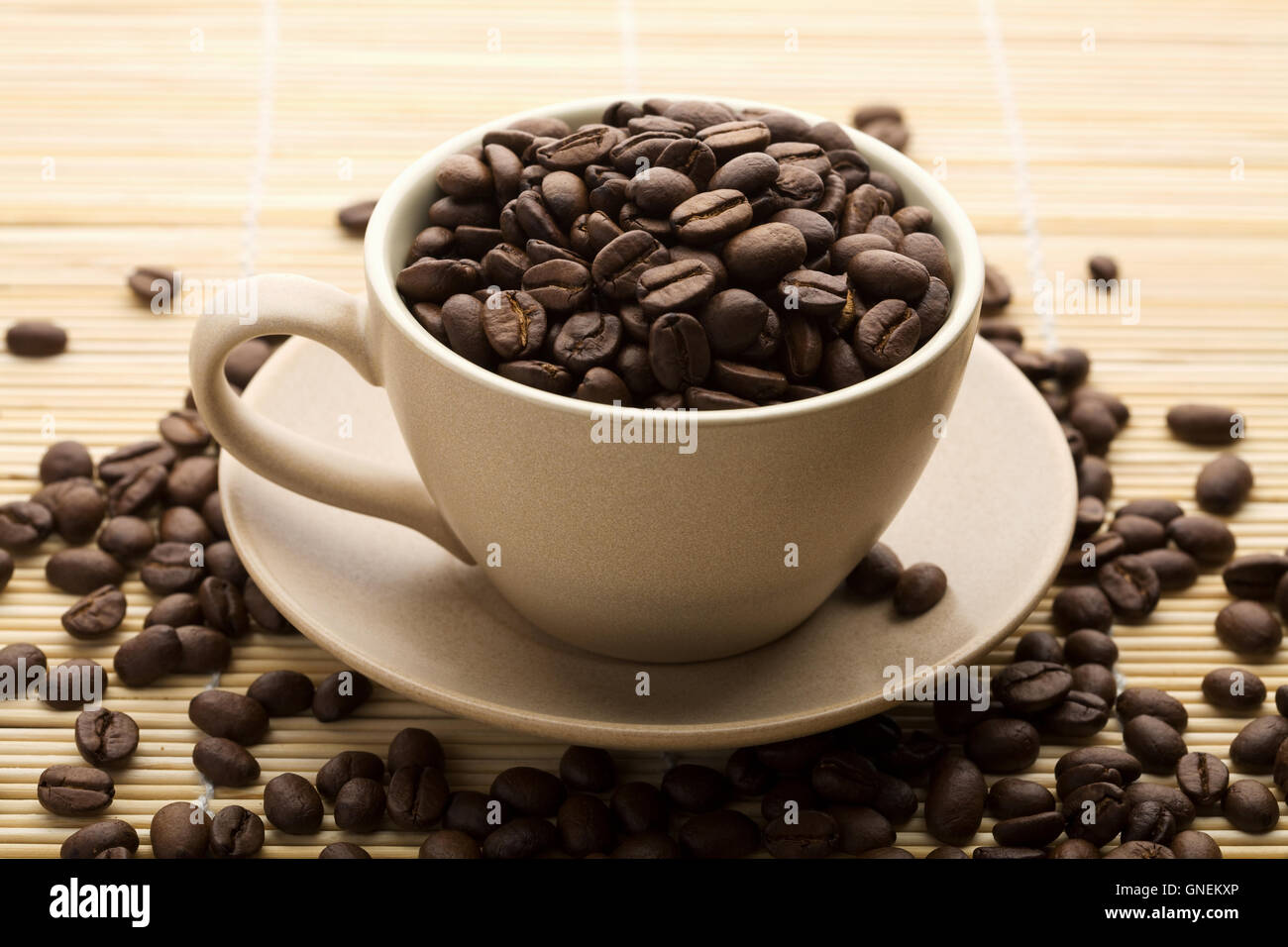 cup of coffee beans Stock Photo - Alamy