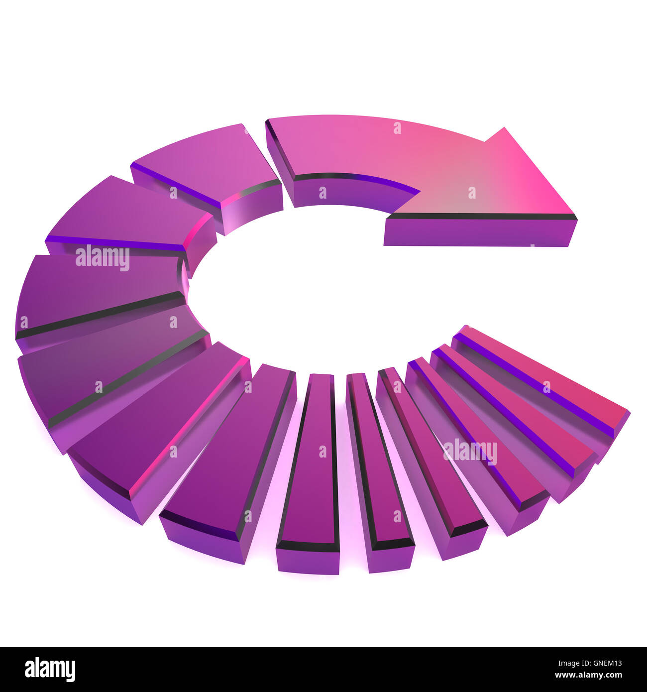 Purple Circular Arrow Stock Photo - Alamy