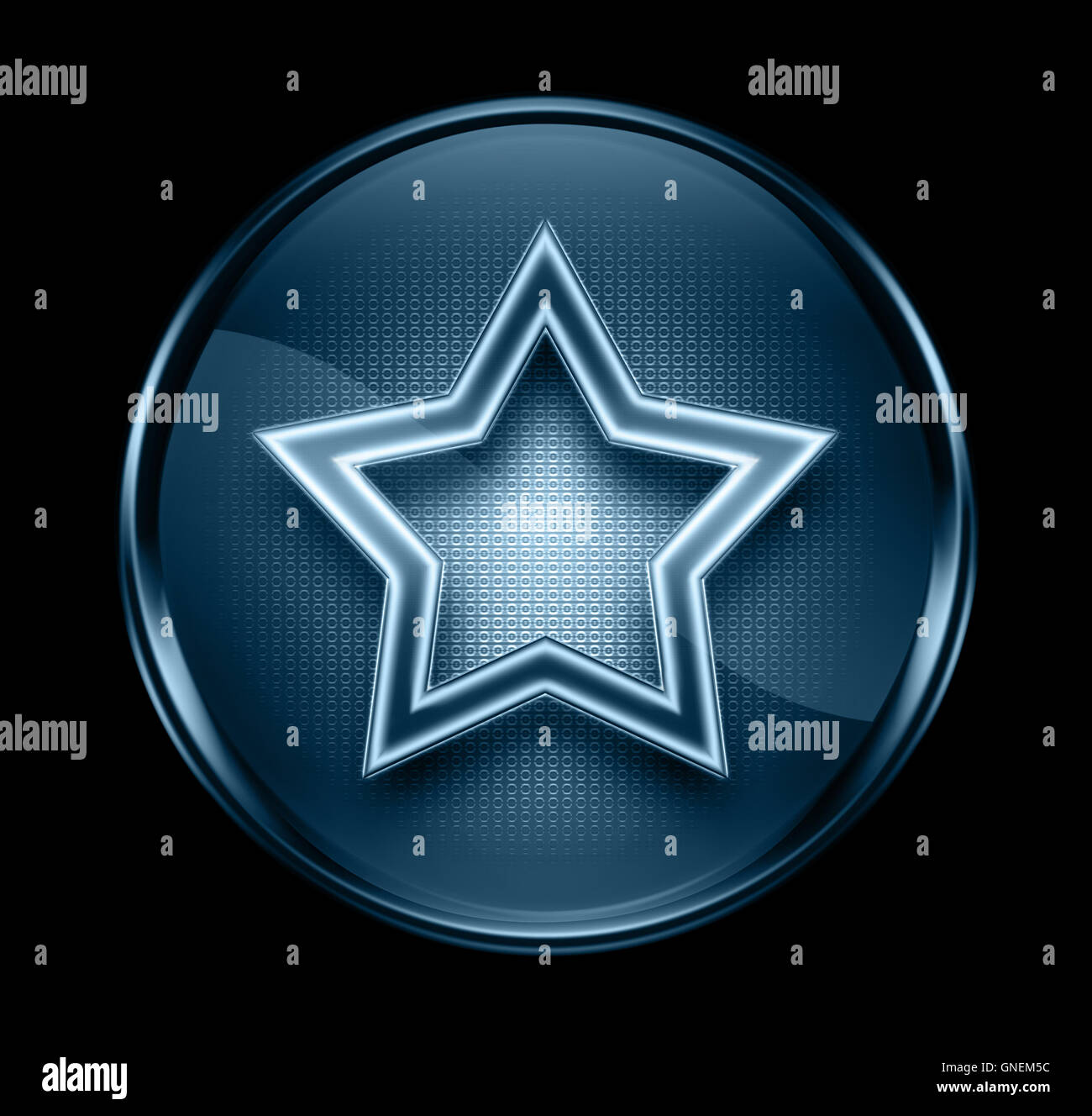 Star icon dark blue, isolated on black background Stock Photo - Alamy
