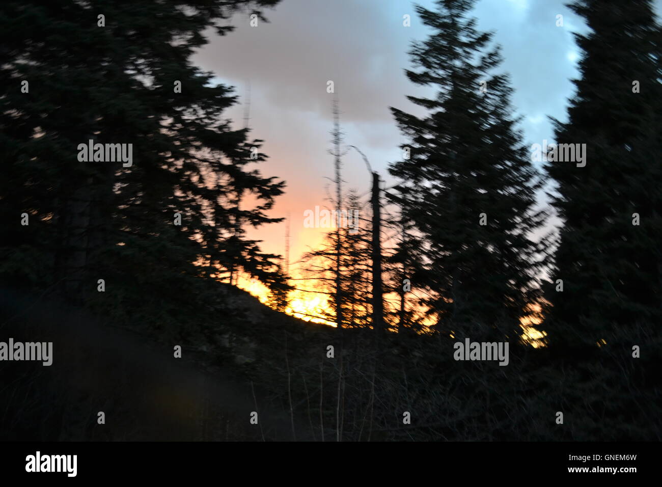 Sunset on Cedar Mountain Stock Photo - Alamy