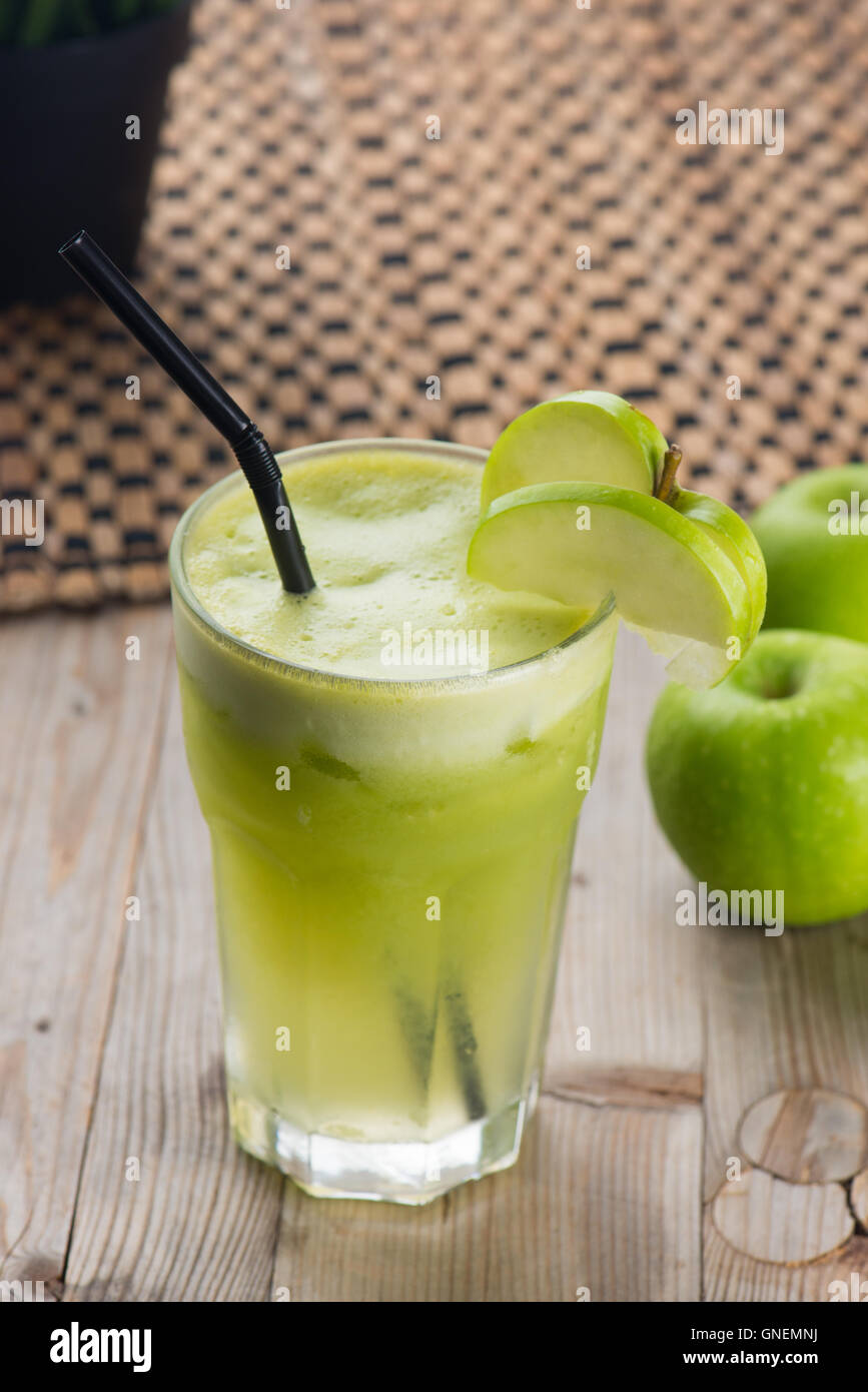 fresh blended apple juice Stock Photo - Alamy