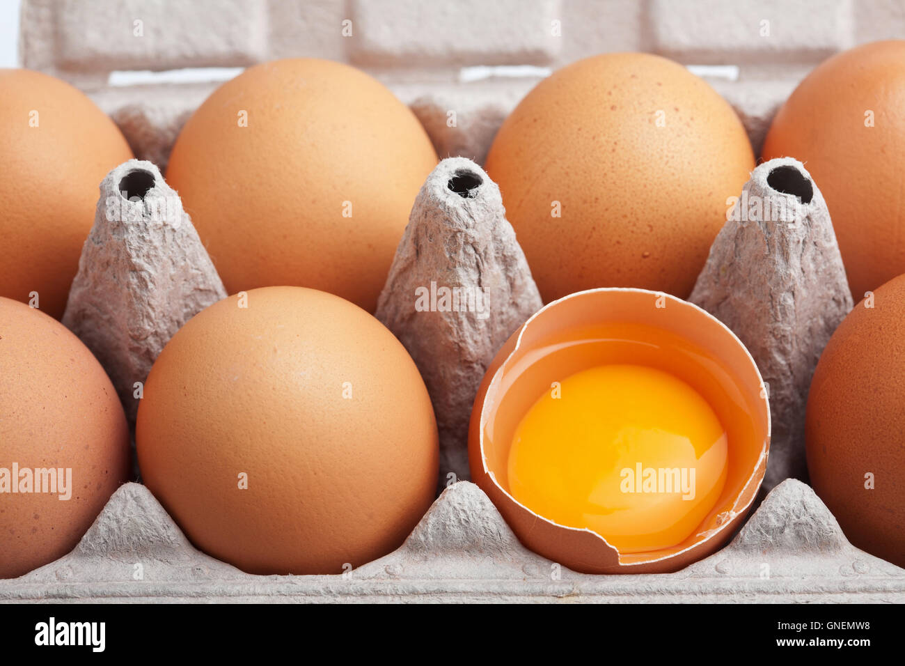 eggs in box Stock Photo - Alamy