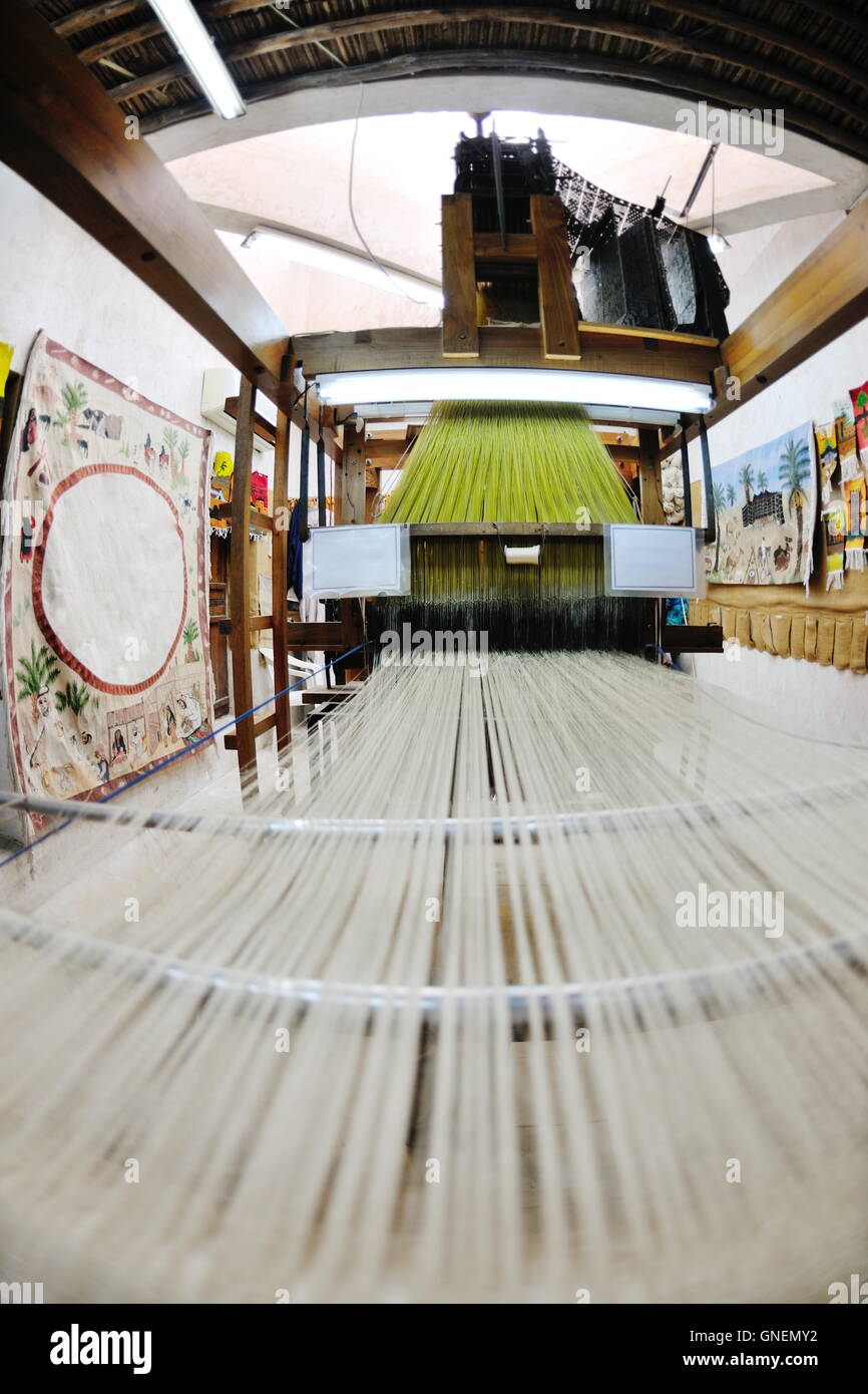 traditional arabic rug production Stock Photo - Alamy