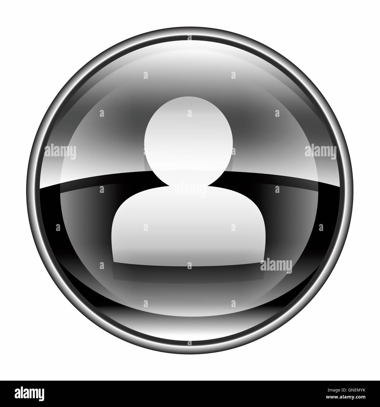 User icon black, isolated on white background Stock Photo - Alamy