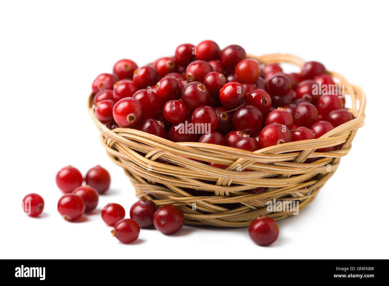 ripe cranberries isolated Stock Photo - Alamy