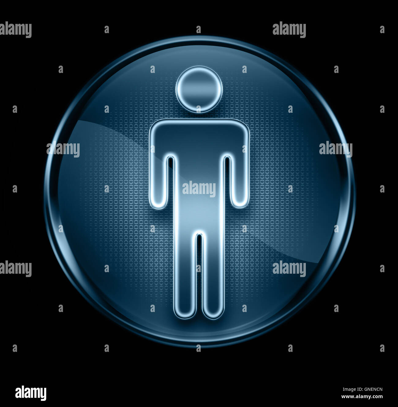 men icon dark blue, isolated on black background Stock Photo - Alamy