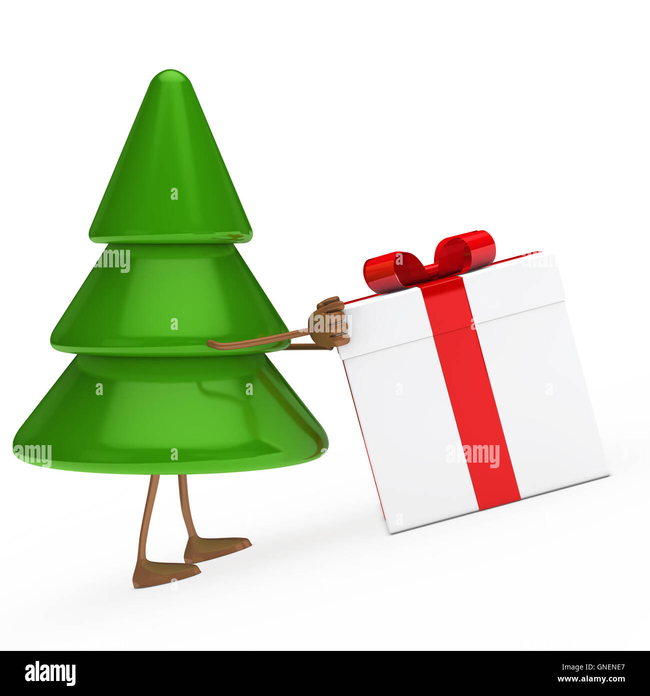 Gift wrapped boxes tree Cut Out Stock Images & Pictures - Alamy