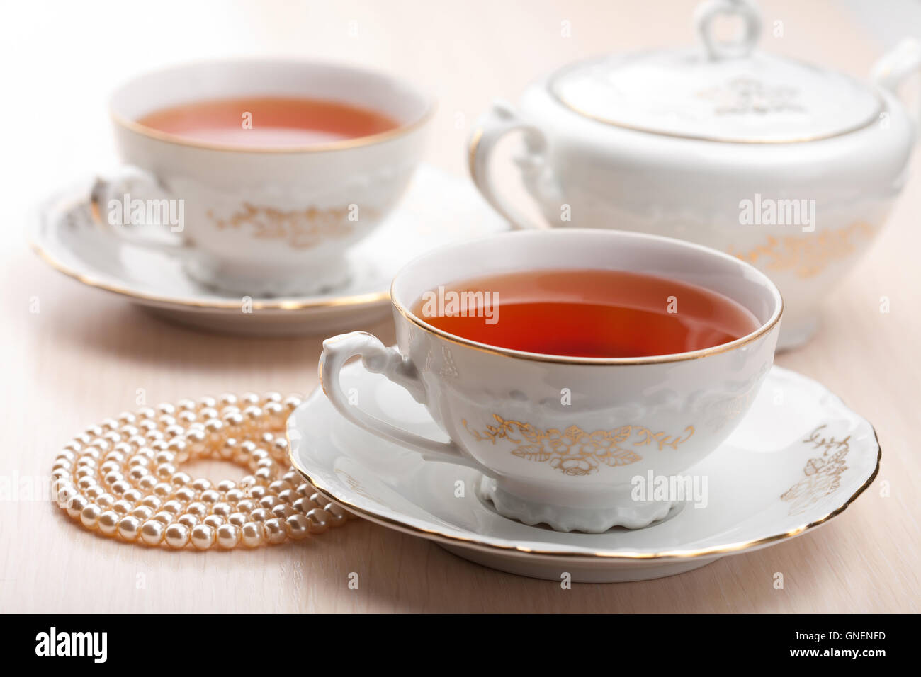 tea in elegant cups Stock Photo - Alamy