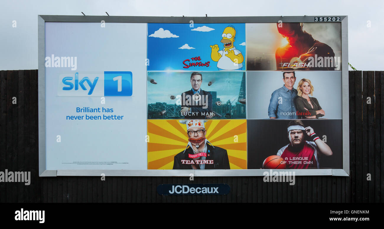 Sky One Billboard in Swindon, Wiltshire Stock Photo - Alamy