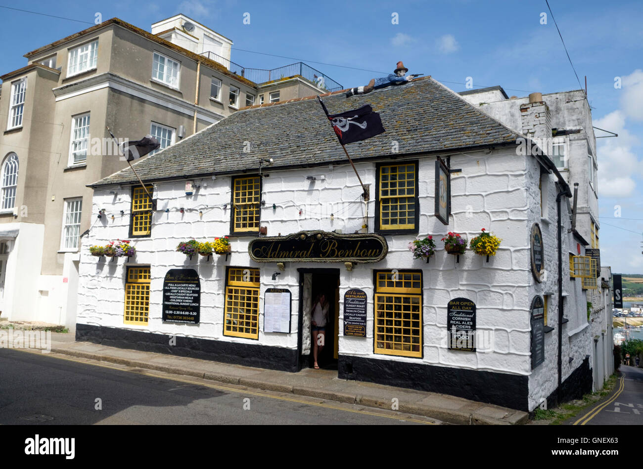 Penzance a town in West Cornwall England UK Admiral Benbow Pub Stock ...