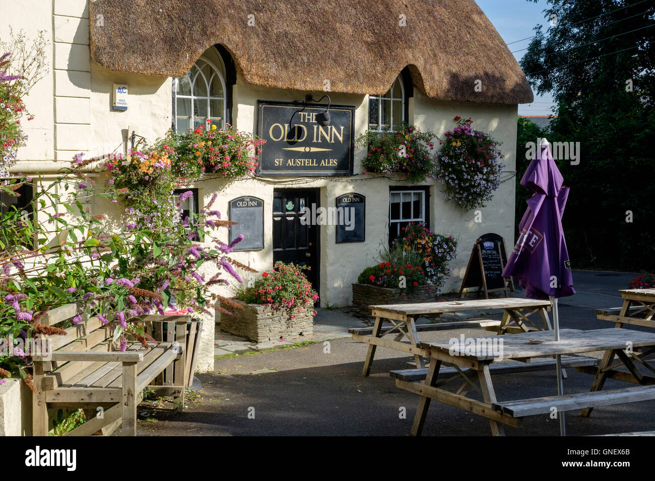 Mullion village, on the Lizard peninsula Cornwall England UK The Old ...