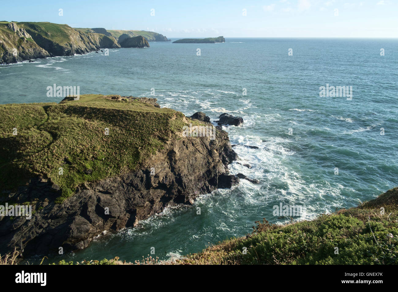 Around the Lizard Peninsula Cornwall England UK Polurrian Cove Stock ...