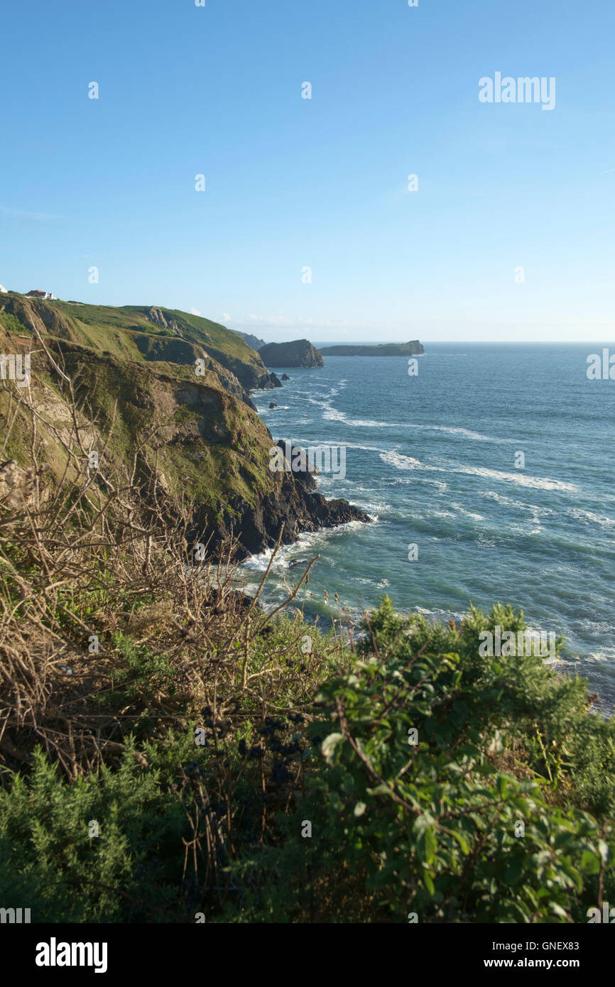 Around the Lizard Coast Cornwall England UK from Polurrian to Mullion ...