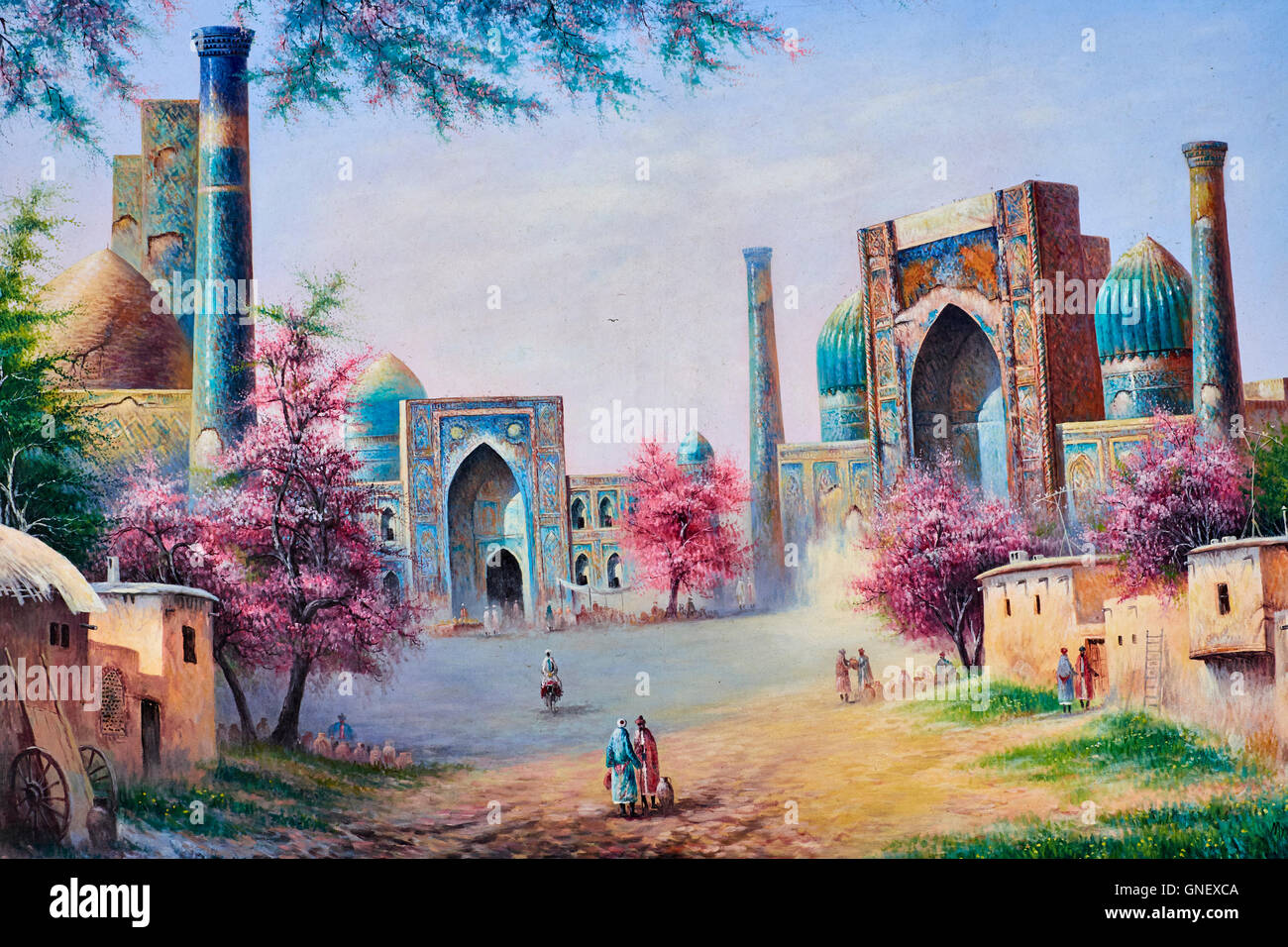 Uzbekistan, Tashkent, painting on Broadway avenue Stock Photo - Alamy