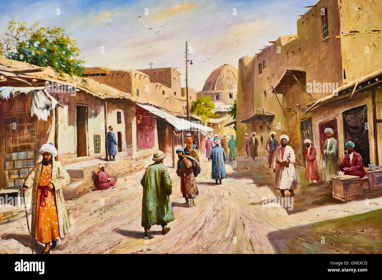 Uzbekistan, Tashkent, painting on Broadway avenue Stock Photo - Alamy