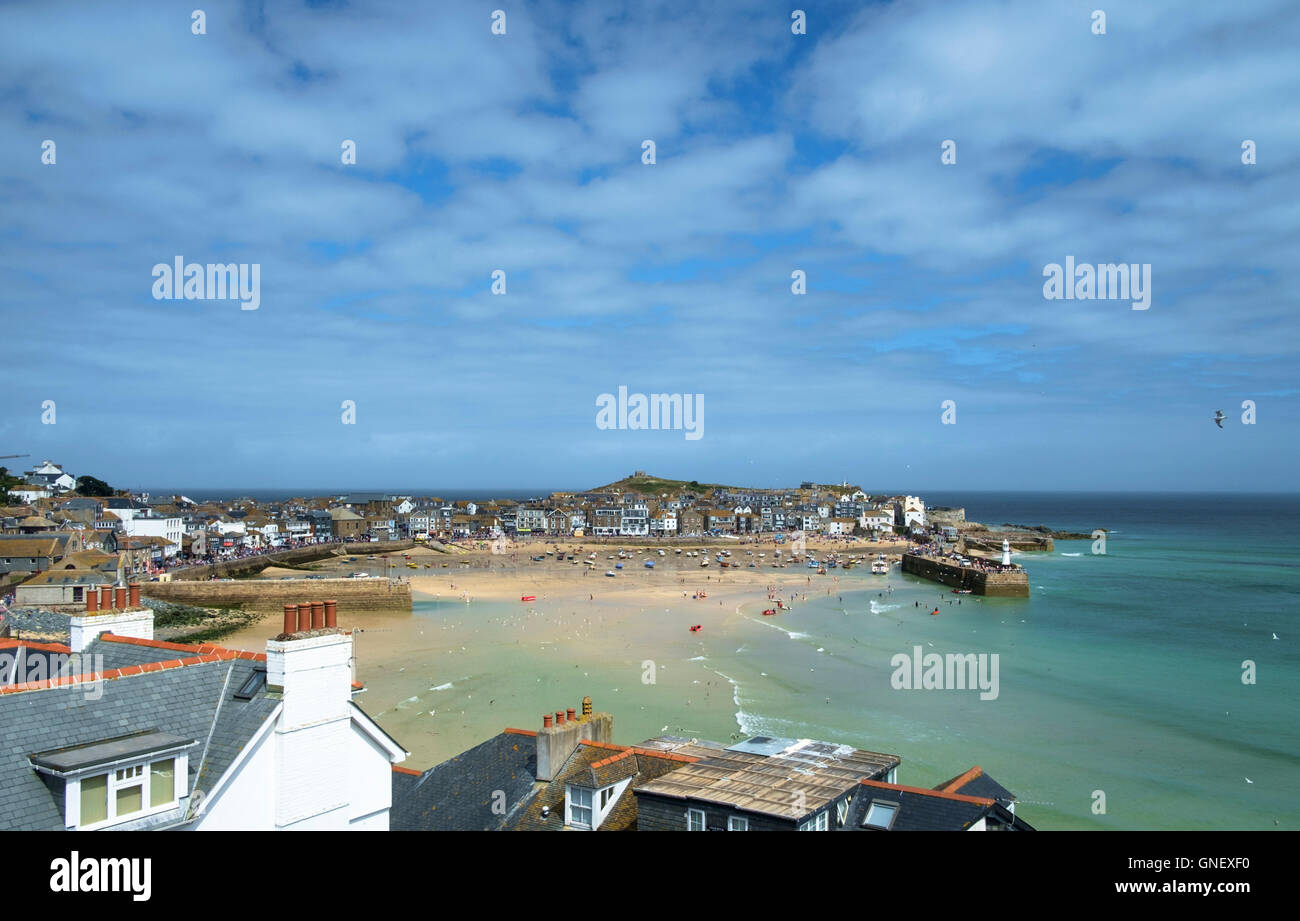 St ives town beach hi-res stock photography and images - Alamy