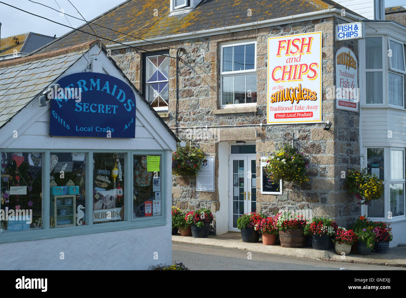 Lizard village in the Lizard Peninsula Cornwall England UK Smugglers ...