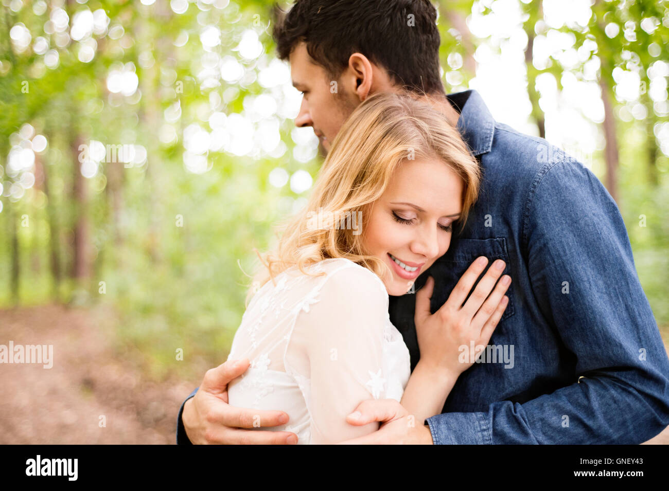Beautiful couple in love embracing hi-res stock photography and images ...