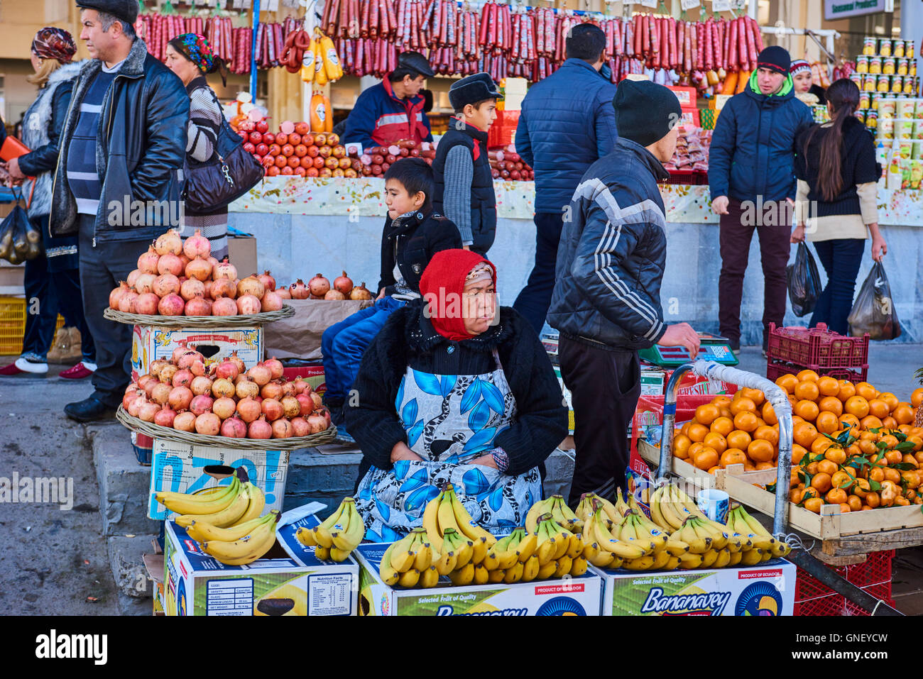 Uzbekistan, Samarkand, Unesco World Heritage, Siab bazaar Stock Photo ...