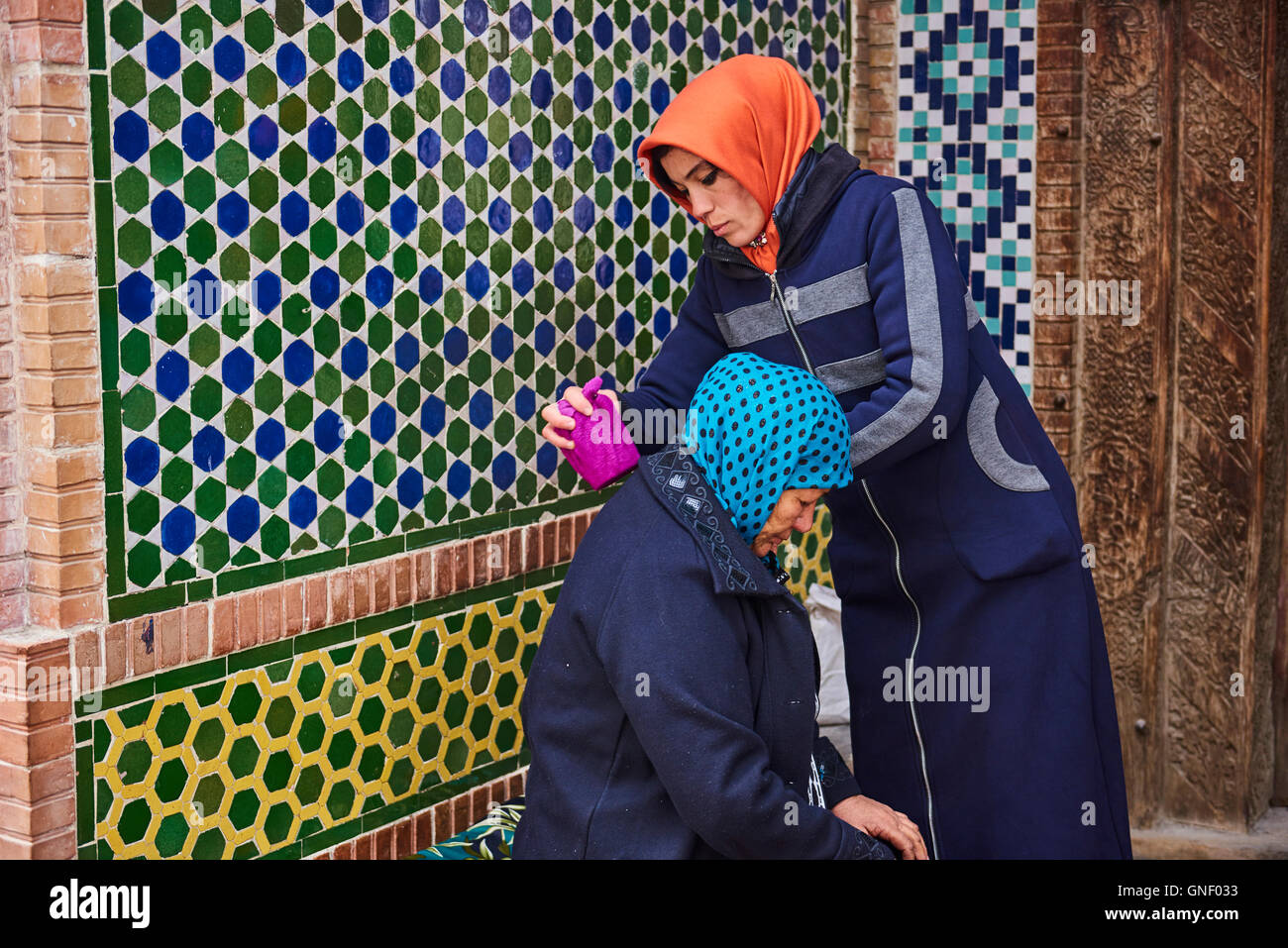 Uzbekistan, Fergana region, Kokand, Dakhma I Shokhon mausoleum, healer ...