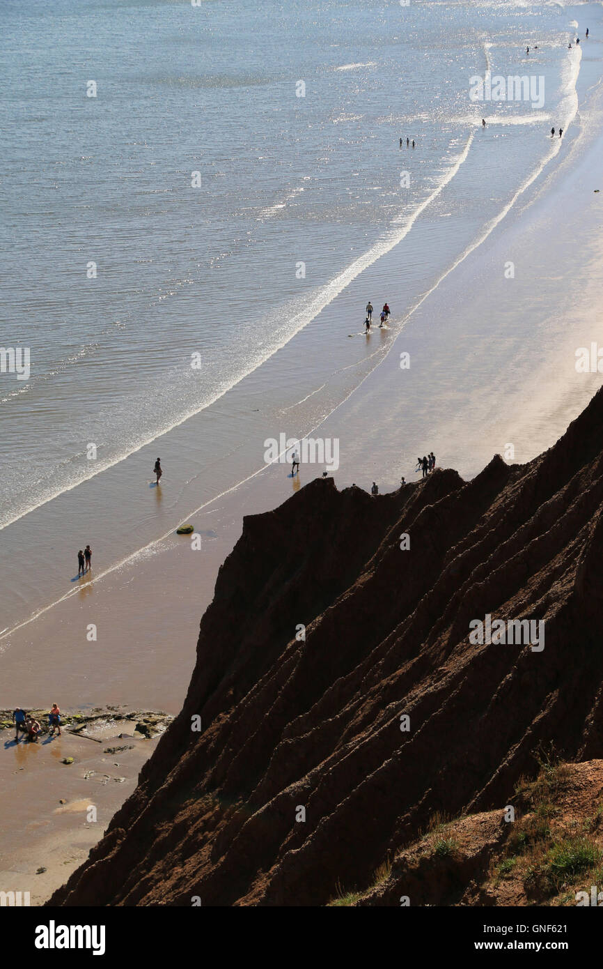 View of beach from high cliff Stock Photo - Alamy