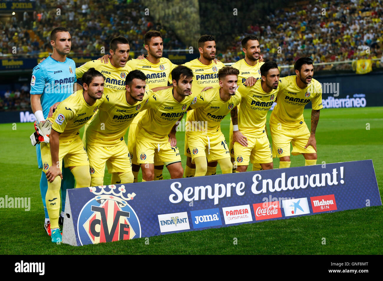 Villarreal team group line-up (Villarreal), August 28 2016 - Football ...