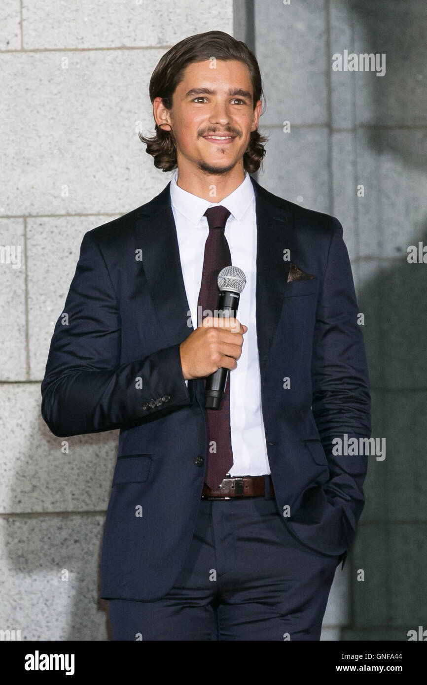 Tokyo, Japan. 30th Aug, 2016. Australian actor Brenton Thwaites attends ...
