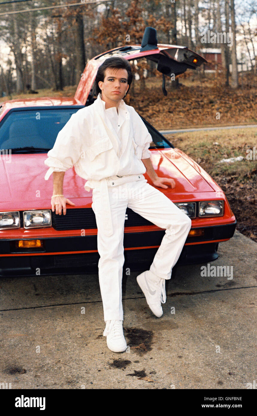 Atlanta, GA, USA. 28th Aug, 2006. John Mark Karr with red DeLorean car ...