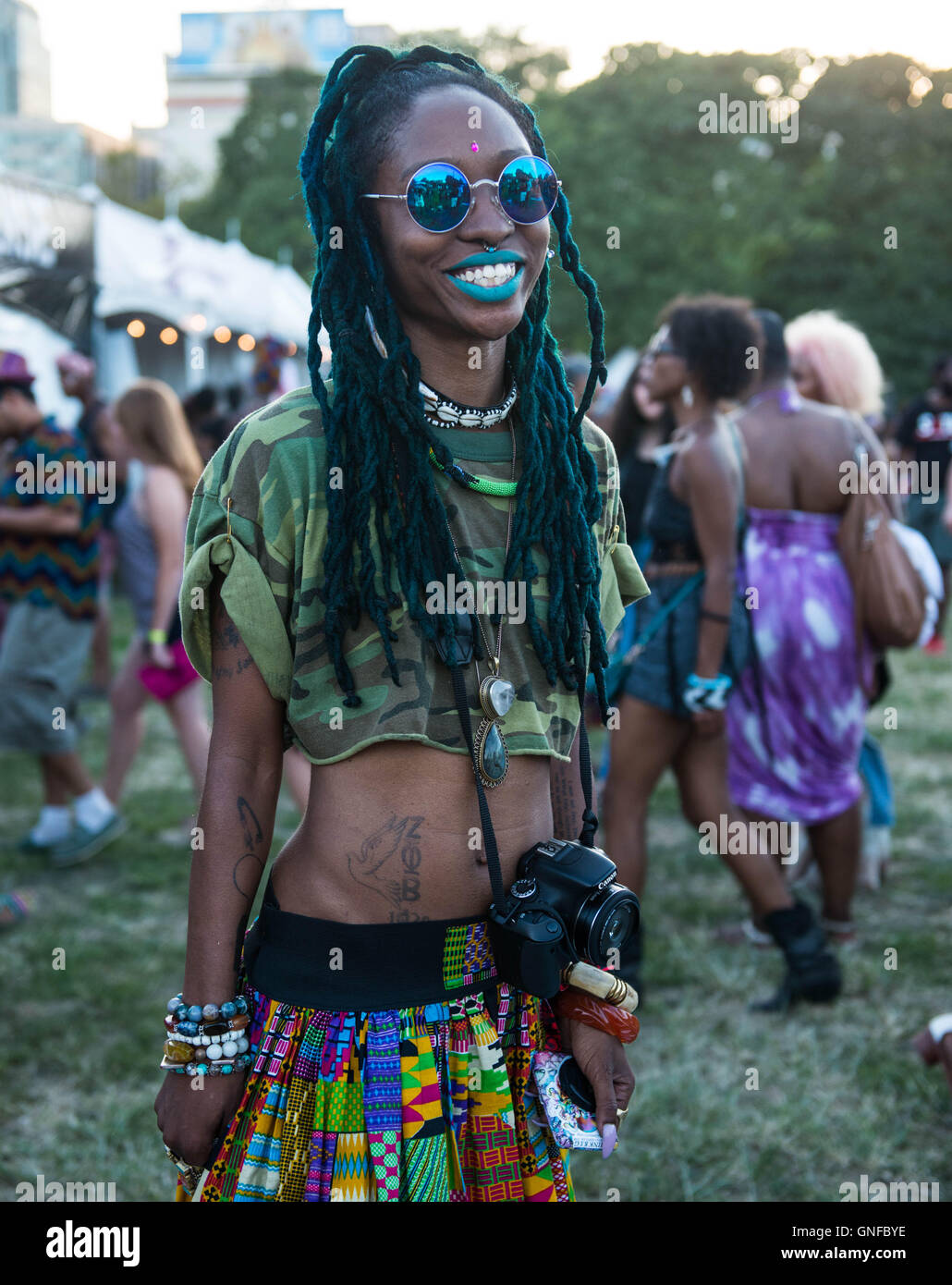 Performances and fans at AfroPUnk 2016 music and cultural festival ...