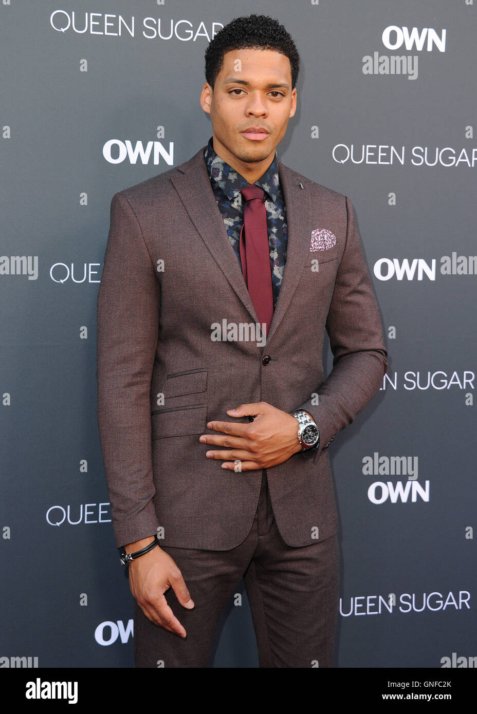 BURBANK, CA - AUGUST 29: Derec Augustine at the premiere of OWN's ...