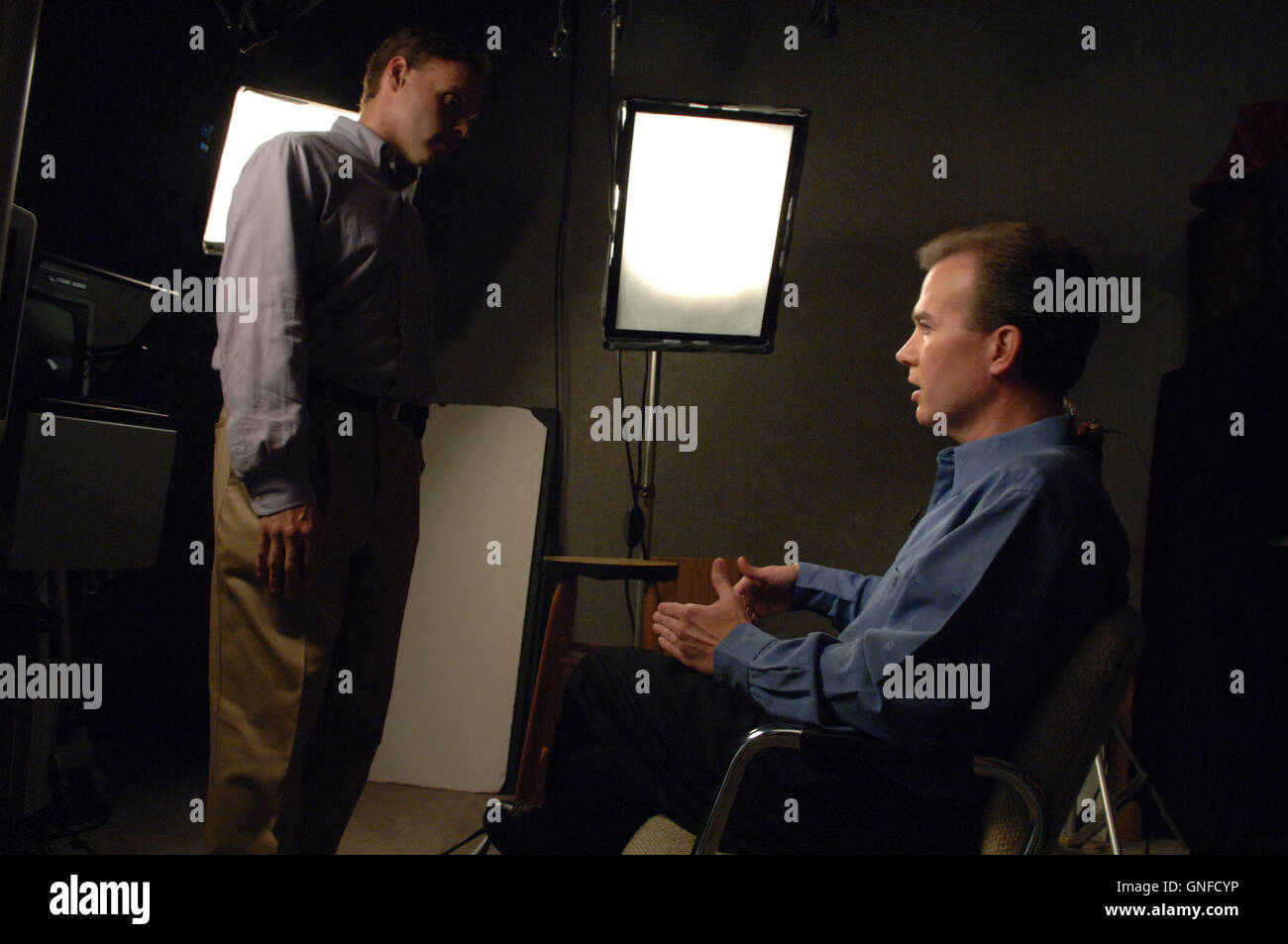 Atlanta, GA, USA. 17th Aug, 2007. John Mark Karr is prepped by makeup ...