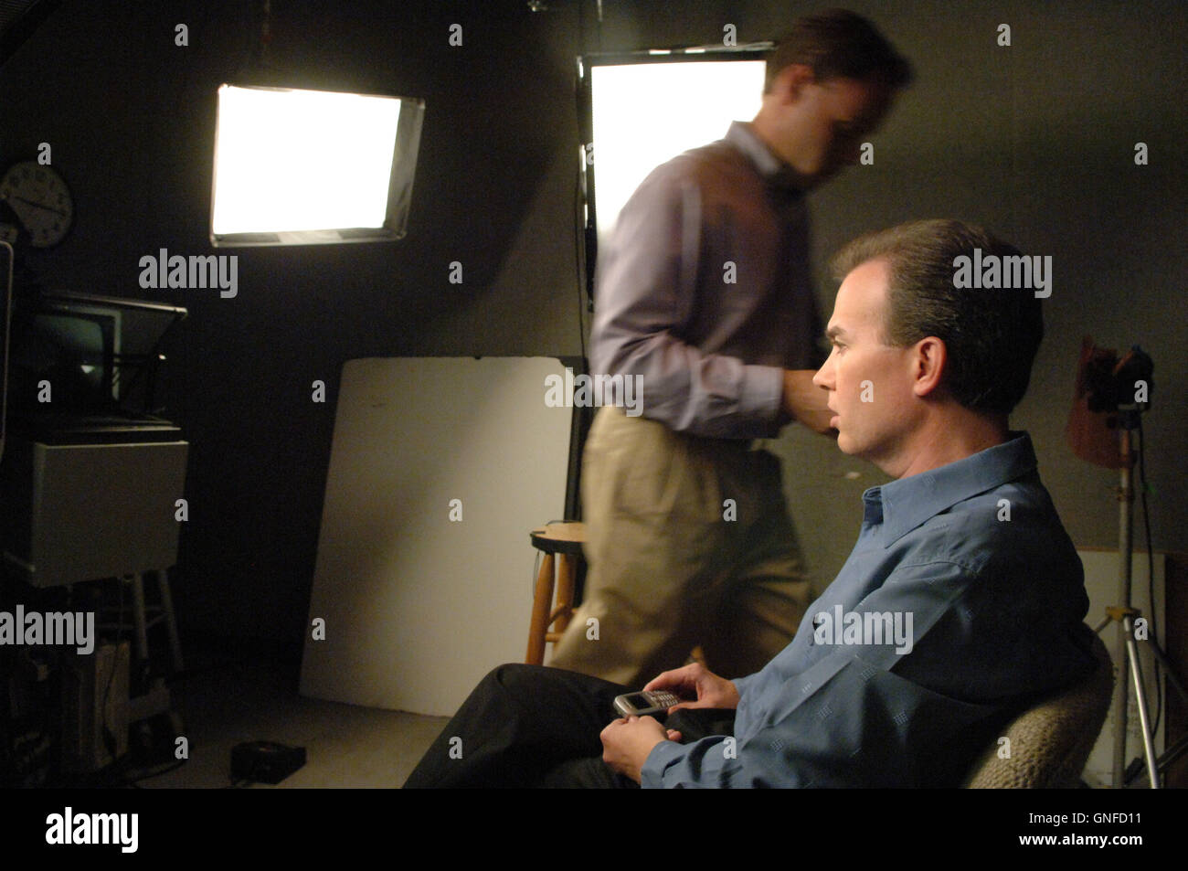 Atlanta, GA, USA. 17th Aug, 2007. John Mark Karr is prepped by makeup ...