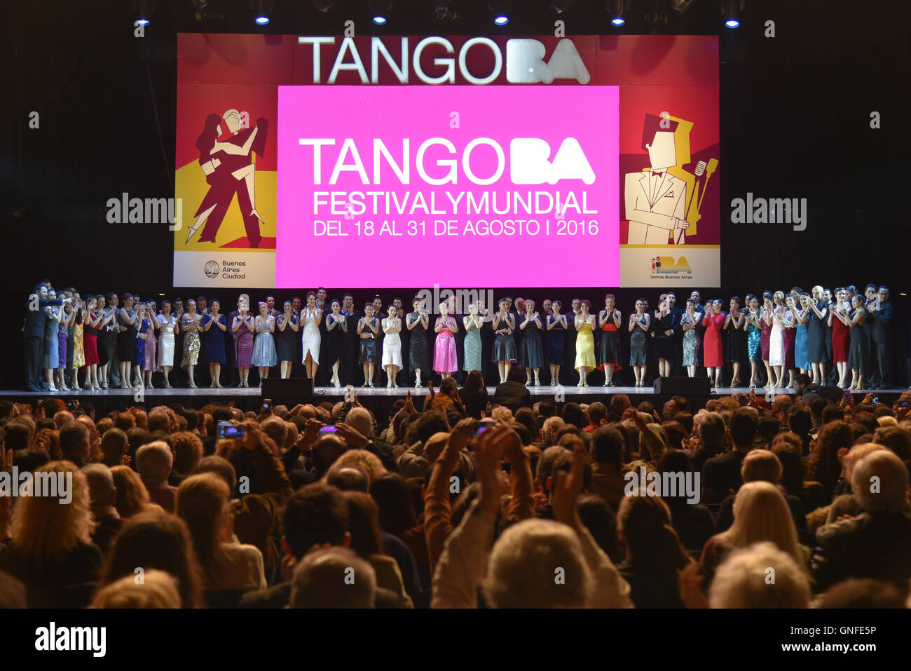 Buenos Aires, Argentina. 30th August, 2016. Dance floor and audience at ...