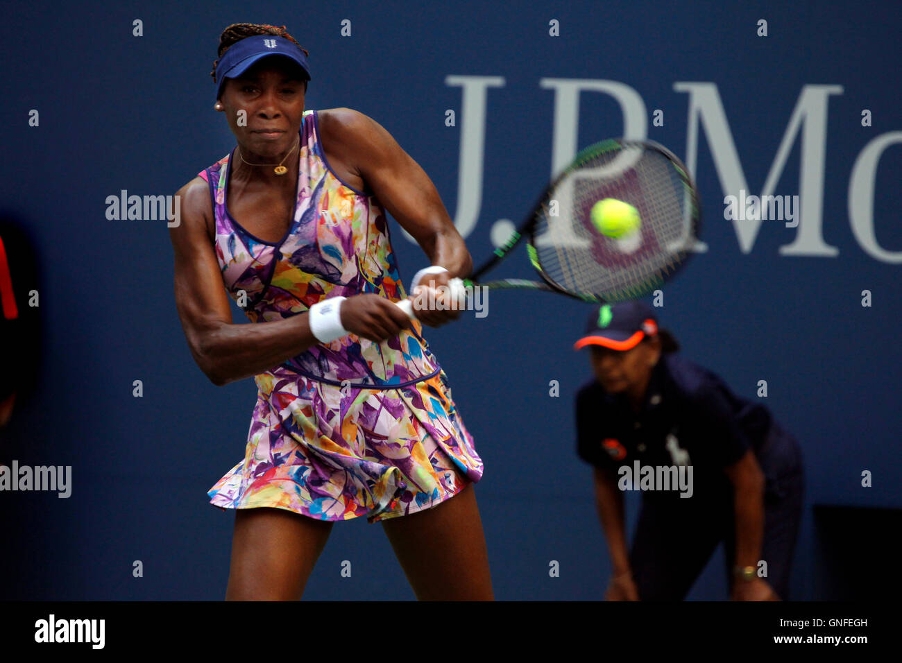 New York, USA. 30th Aug, 2016. Venus Williams during her first round ...