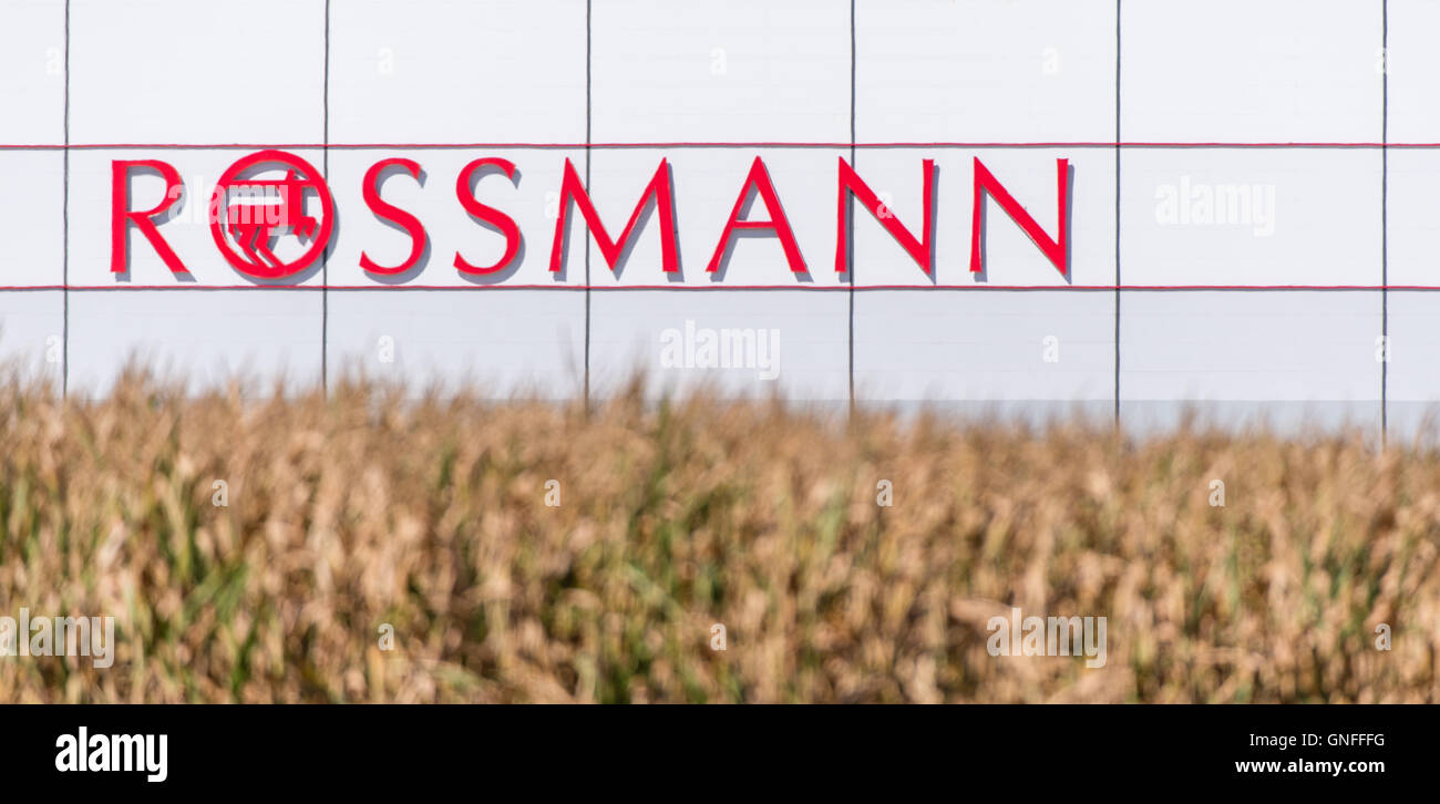 The headquarters of German drug store chain Rossmann in Burgwedel ...