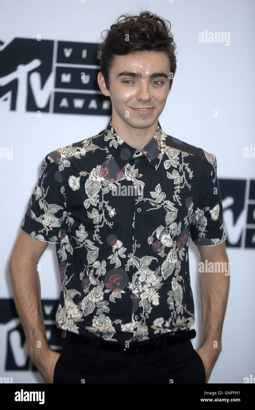 Nathan Sykes (The Wanted) attends the 2016 MTV Video Music Awards at ...