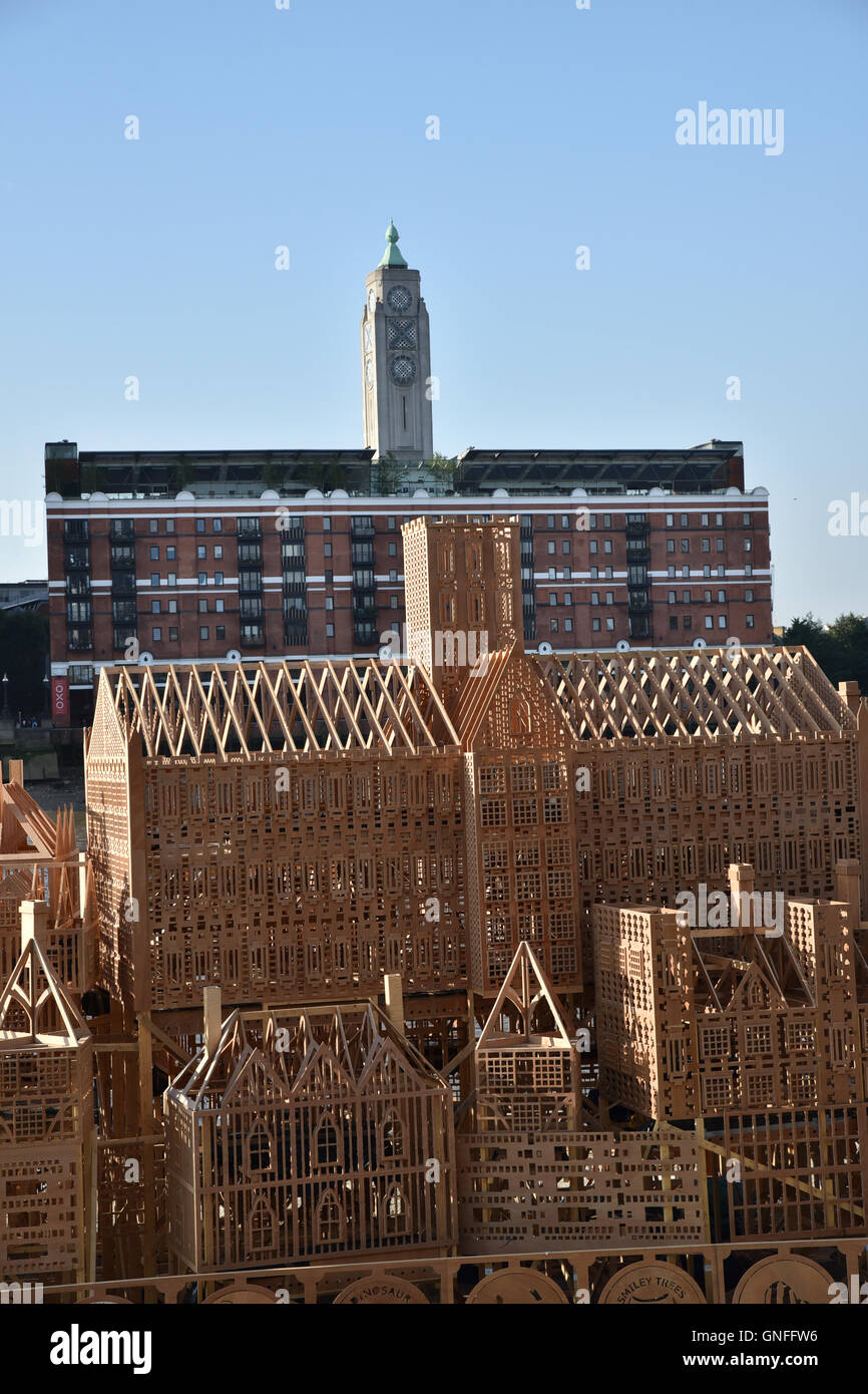 Embankment, London, UK. 31st August 2016. London 1666 Designed by David ...