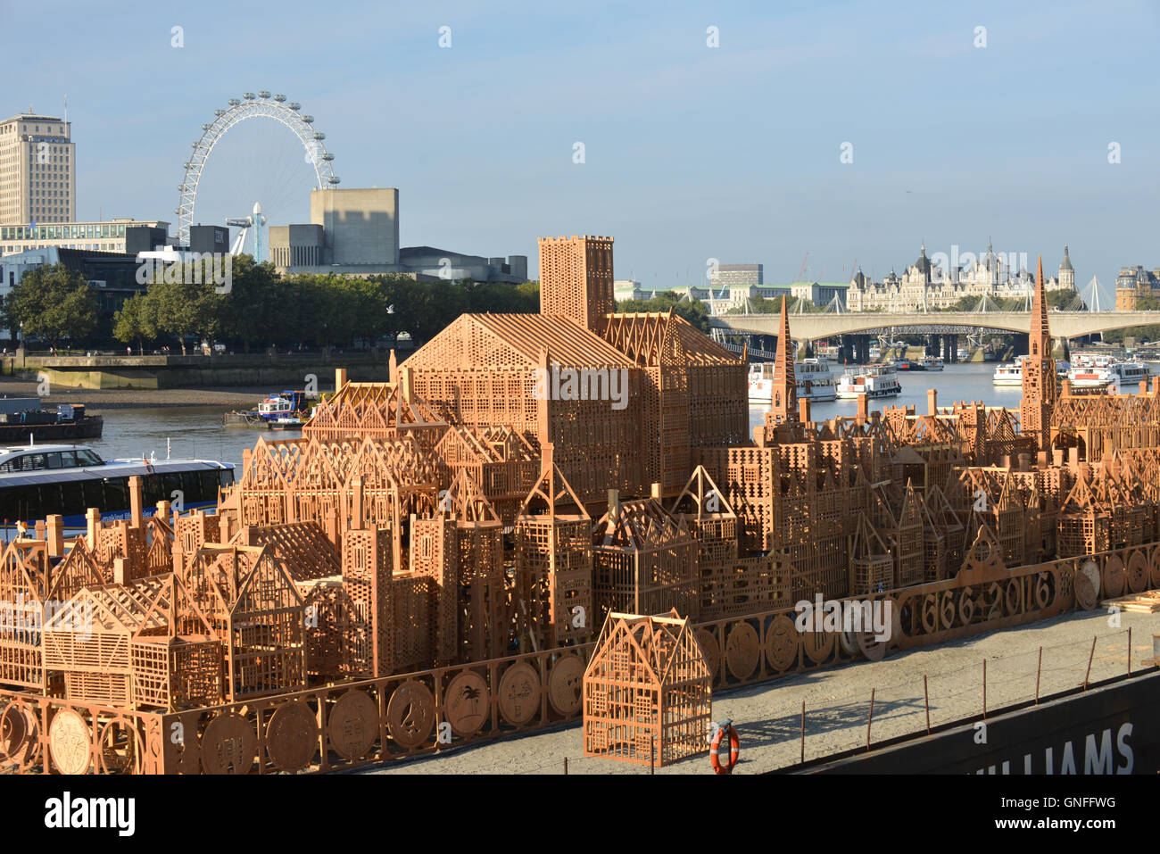 Embankment, London, UK. 31st August 2016. London 1666 Designed by David ...