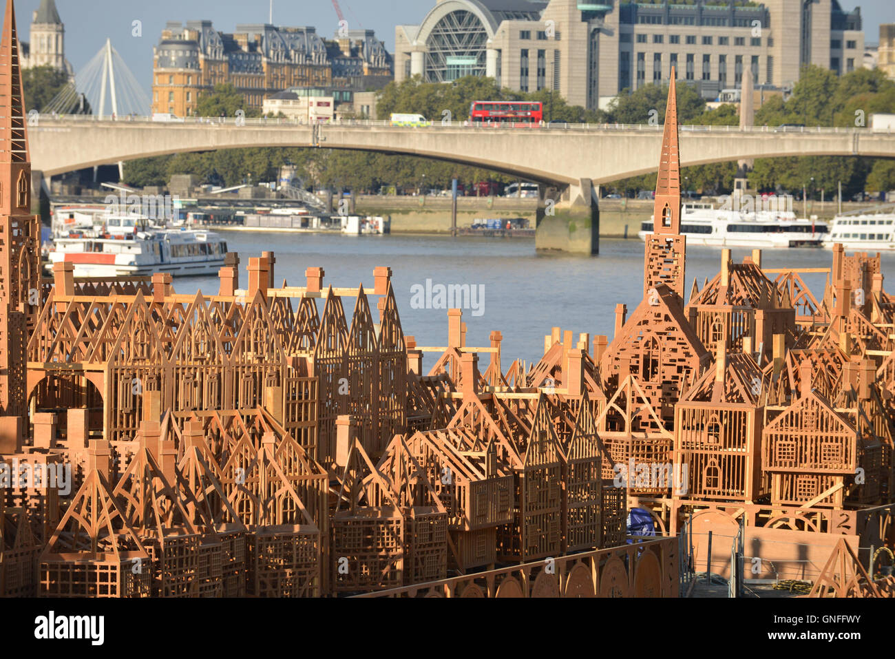 Embankment, London, UK. 31st August 2016. London 1666 Designed by David ...