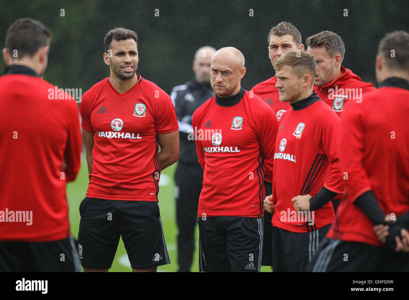 The Wales Football Squad, train ahead of their World cup qualifying ...