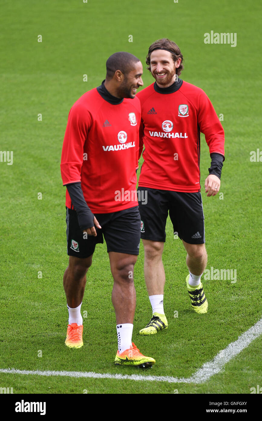 The Wales Football Squad, train ahead of their World cup qualifying ...