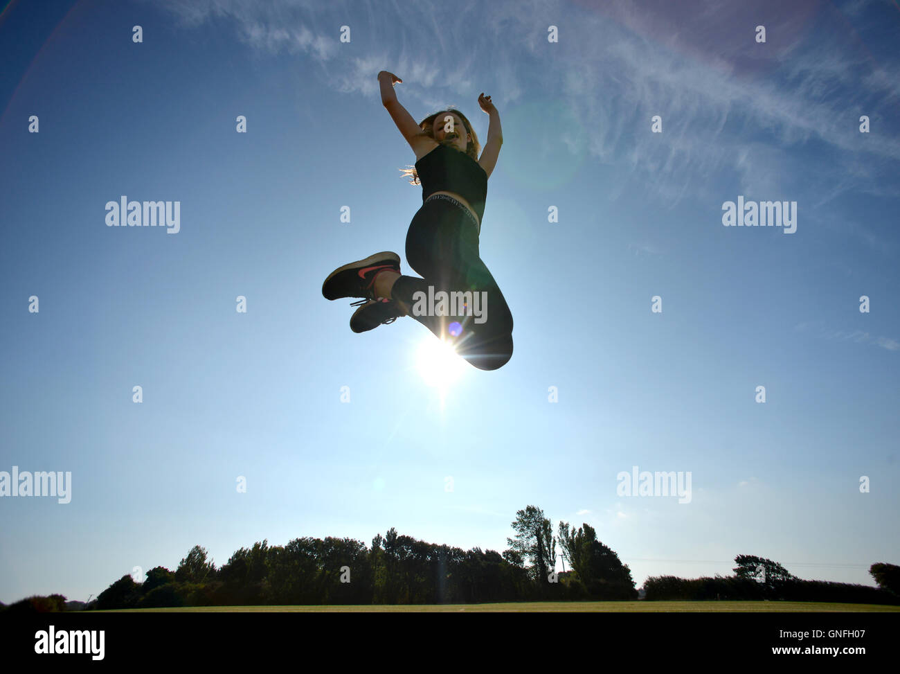 Children jumping in out hi-res stock photography and images - Alamy